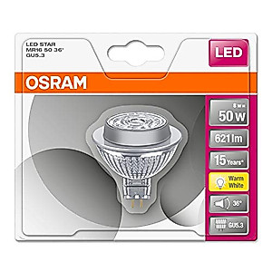 Osram 4058075433601 Star 12 V LED Lamps, pin Base, Reflector MR16, LV, Set of 10, Warm White