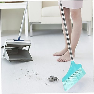 HAWILLOSCH Long Handle Cleaning Broom Floor Cleaning Tool Floor Sweeping Broom Home Broom Room Cleaning Broom Floor Wiper Hair Cleaning Broom Outdoor Broom Flooring Sky-Blue Stainless Steel