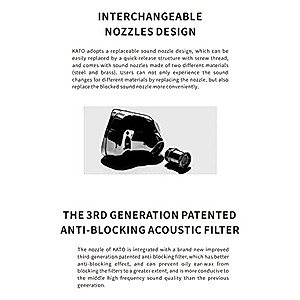 Moondrop KATO Earphone DLC Composite Diaphragm Advanced Ultra Linear Technology Dynamic in-Ear Earplug Mirror Silver