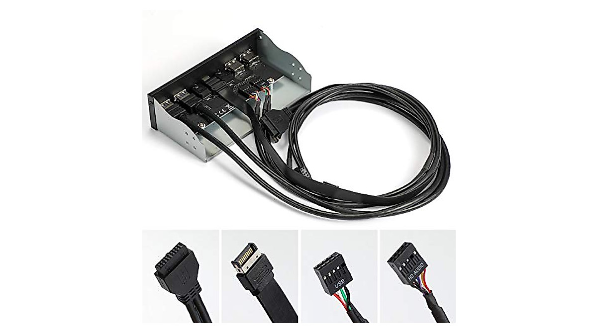 MZHOU 5 Port USB Front Panel Hub - SuperSpeed Connectivity