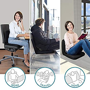 bonmedico Padded Floor Chair with Back Support - Foldable Floor Seating for Adults, Kids, Gaming, Reading and Meditation - Gifts for Women and Men