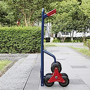 Appliance Hand Truck Warehouse Appliance Cart 440lbs Heavy Duty Stair Climbing Moving Dolly Hand Truck Portable Climbing Cart Blue & Red