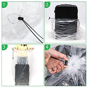 6 Pack Extra Large Clear Drawstring Plastic Bags, 2 Sizes Big Giant Storage Bags 47x71 Inches and 35x47 Inches, Dust Covers Drawstring Plastic Bags for Luggage, Suitcase, Furniture, Reusable