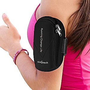 Simptech Running Phone Armband, Sweatproof Workout Phone Holder Fits iPhone 14/13/Pro Max/Plus/Mini/12/11/SE/XR