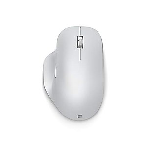Microsoft Bluetooth Ergonomic Mouse - Glacier with comfortable Ergonomic design, thumb rest, up to 15months battery life. Works with Bluetooth enabled PCs/Laptops Windows/Mac/Chrome computers