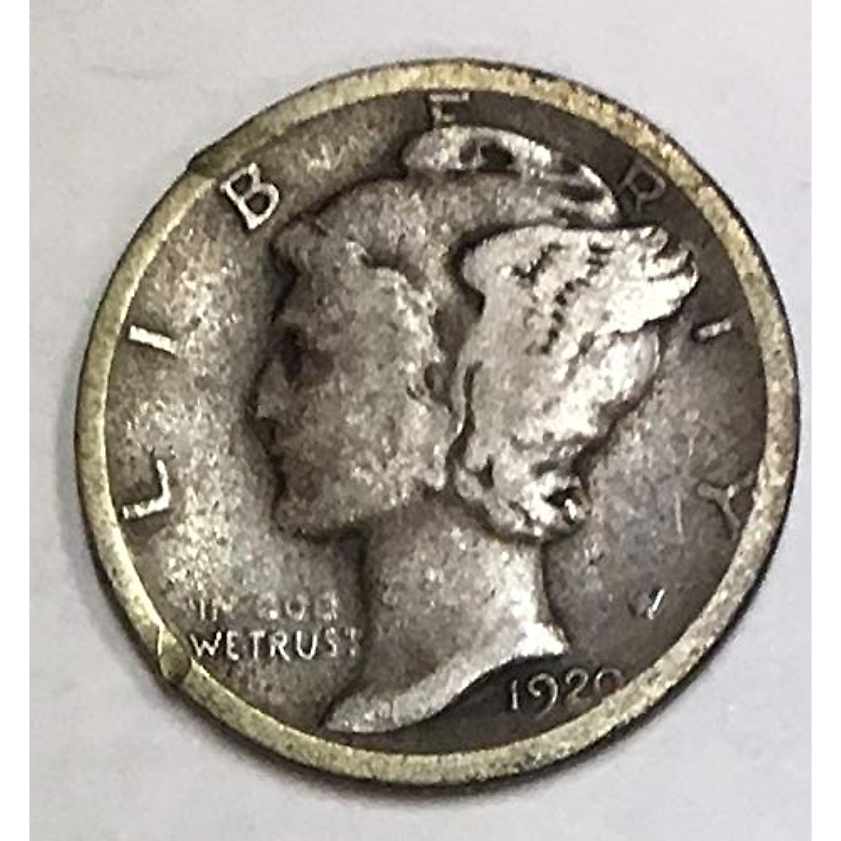 1920 D Mercury Dime 90% Silver 10c Average Circulated