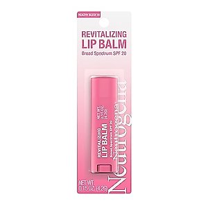 Neutrogena Revitalizing and Moisturizing Tinted Lip Balm with Sun Protective Broad Spectrum SPF 20 Sunscreen, Lip Soothing Balm with a Sheer Tint in Color Healthy Blush 20, .15 oz