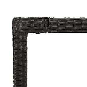 WFAUIBR Dining Set with Cushions 5 Piece Patio ，Bistro Sets,Coffee Table Sets, Whether You Have a Balcony, Lawn, Garden, or Poolside, This Set is Outdoor Spaces，Black，5 Piece 35.4"