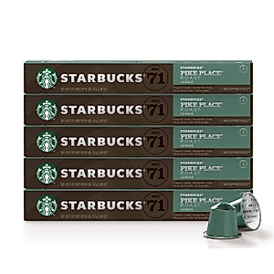 Starbucks by Nespresso Decaf Dark Roast and Medium Roast Pike Place Roast Coffee Capsules (100-count)