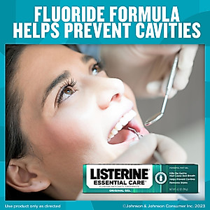 Listerine Essential Care Original Gel Fluoride Toothpaste, 4.2 Ounce (Pack of 6)