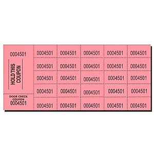 Auction Tickets - 500 Sheets - Red (National Bingo) by NATIONAL BINGO