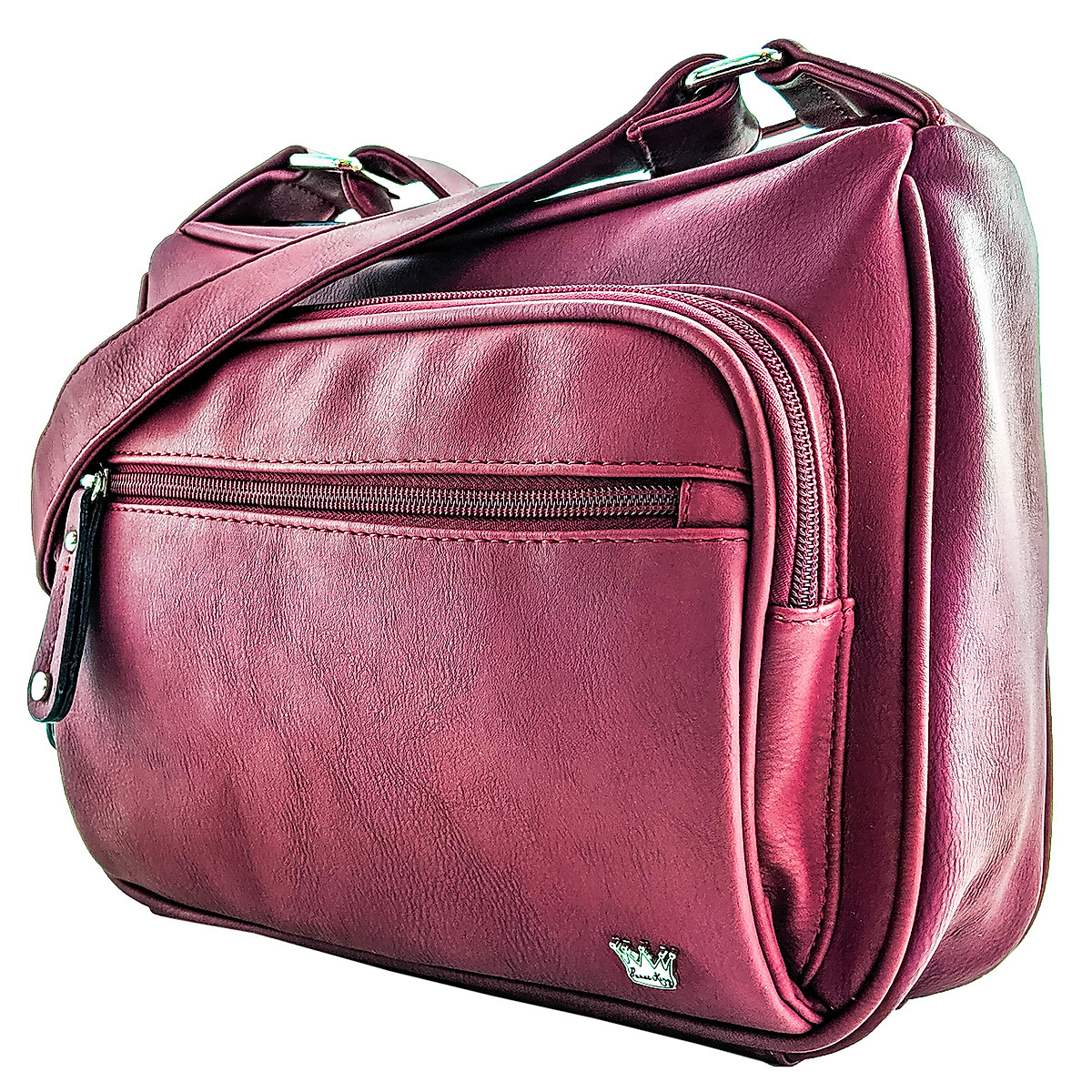 Purse King Magnum Concealed Carry Handbag (Burgundy), Large