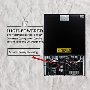 Anwick 24" Wine Cabinet Refrigerator Dual Zone Built-in or Freestanding Refrigerator Home Built-in Wine Cabinet with Stainless Steel Tempered Glass Door and Temperature Memory