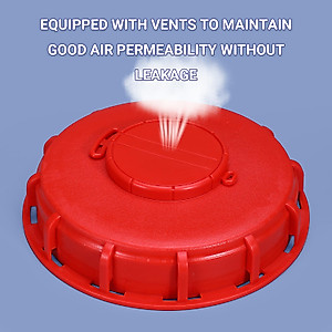 ASEVAT 2 Pack IBC Tote Lid Cover with Vent Hole 6.5" IBC Tank Water Liquid Tank Cap Plastic, Cover Lid Cap Adaptor with Gasket for Chemical, Food, Industries Storage 275-330 Gallon
