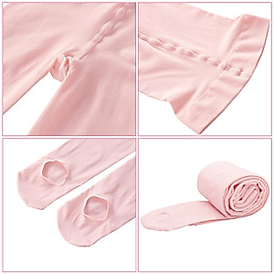 PAPPNTI Girls' Ultra Soft Pro Dance Tights Ballet Transition Daily Student Tights (Toddler/Little Kid/Big Kid) Pink 1 Pair M(5-7 Years)