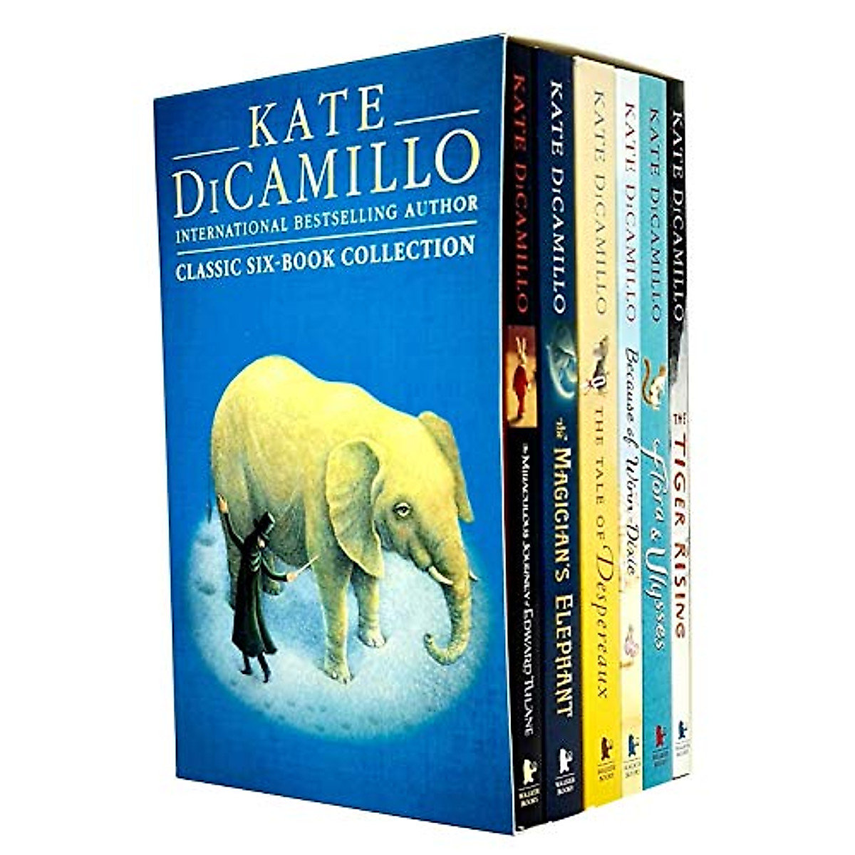 Six Books Box Collection Set (The Miraculous Journey of Edward Tulane, The Magician's Elephant, The Tale of Despereaux, Because of Winn-Dixie, Flora & Ulysses,The Tiger Rising)