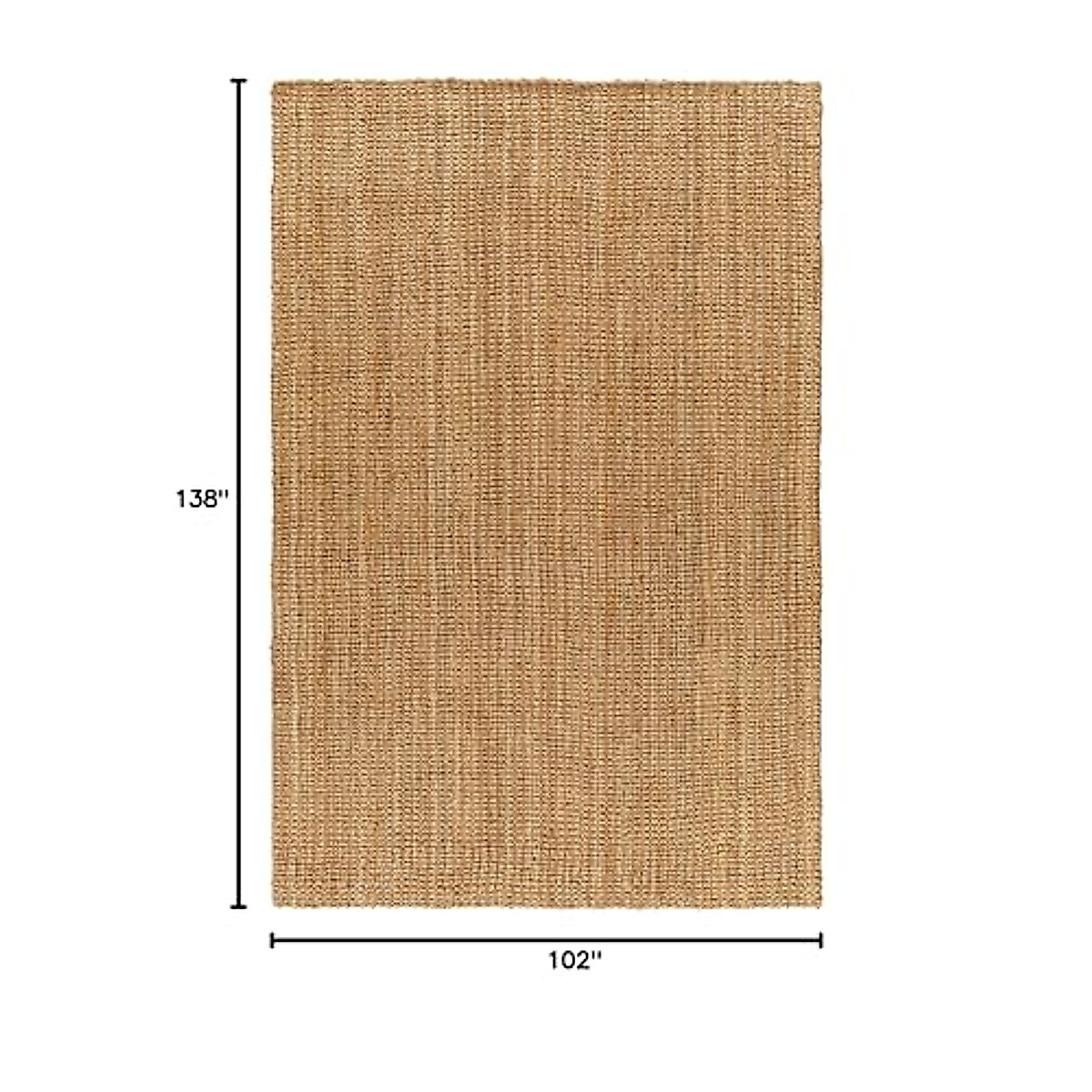 Hauteloom Ilana Jute Living Room, Bedroom Area Rug - Transitional, Traditional - Faded Driftwood,Chocolate Brown,Dark Brown - 8'6" x 11'6"