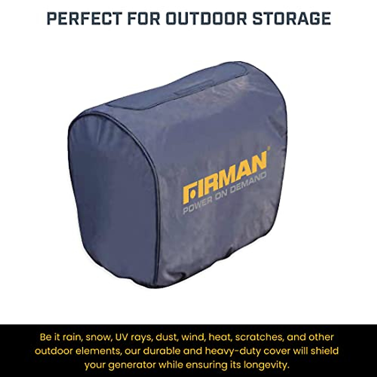 FIRMAN 1008 Inverter Generator Cover, Double-Insulted Generator Cover, Fits FIRMAN Small Inverter Generators of 1500-2500 Watt or up to 18.9" X 11.8" X 15.4", Cover Measures‎ 9.5" x 5.1" x 3.6", Small