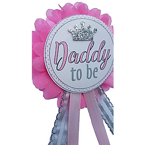 Princess-Themed Baby Shower Pins for Mommy & Daddy to Be – Elegant "Mommy-to-Be" & "Daddy-to-Be" Badges – Perfect for Girls' Baby Showers