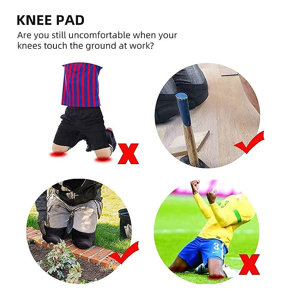 Knee Sleeves Protective Knee Pads, Thick Sponge Collision Avoidance Knee Sleeve Anti-Slip, Outdoor Climbing Sports Riding Protector Suitable for Men&Women