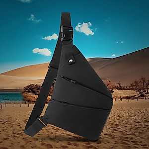 LOCALLION Slim Sling Bag for Men Women, Anti-theft Crossbody Shoulder Bags, Side Chest Bag, Lightweight Stealth Side Pack