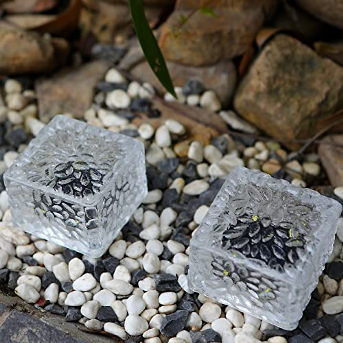 XINGTONG Solar Outdoor Lights Solar Ground Lights Solar Brick Lights Solar Landscape Lights for Garden, Patio, Walkway, Driveway,Deck Decorations 2.8x2.8 Size