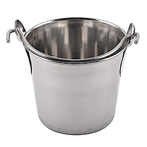 Lindy's 1-Quart Stainless Steel Bucket, Durable Seamless Bucket for Many Home Tasks, Carry Water or Milk, Fill with Food, Use as a Flower Pot, Cleaning Bucket, Table Centerpiece and Much More