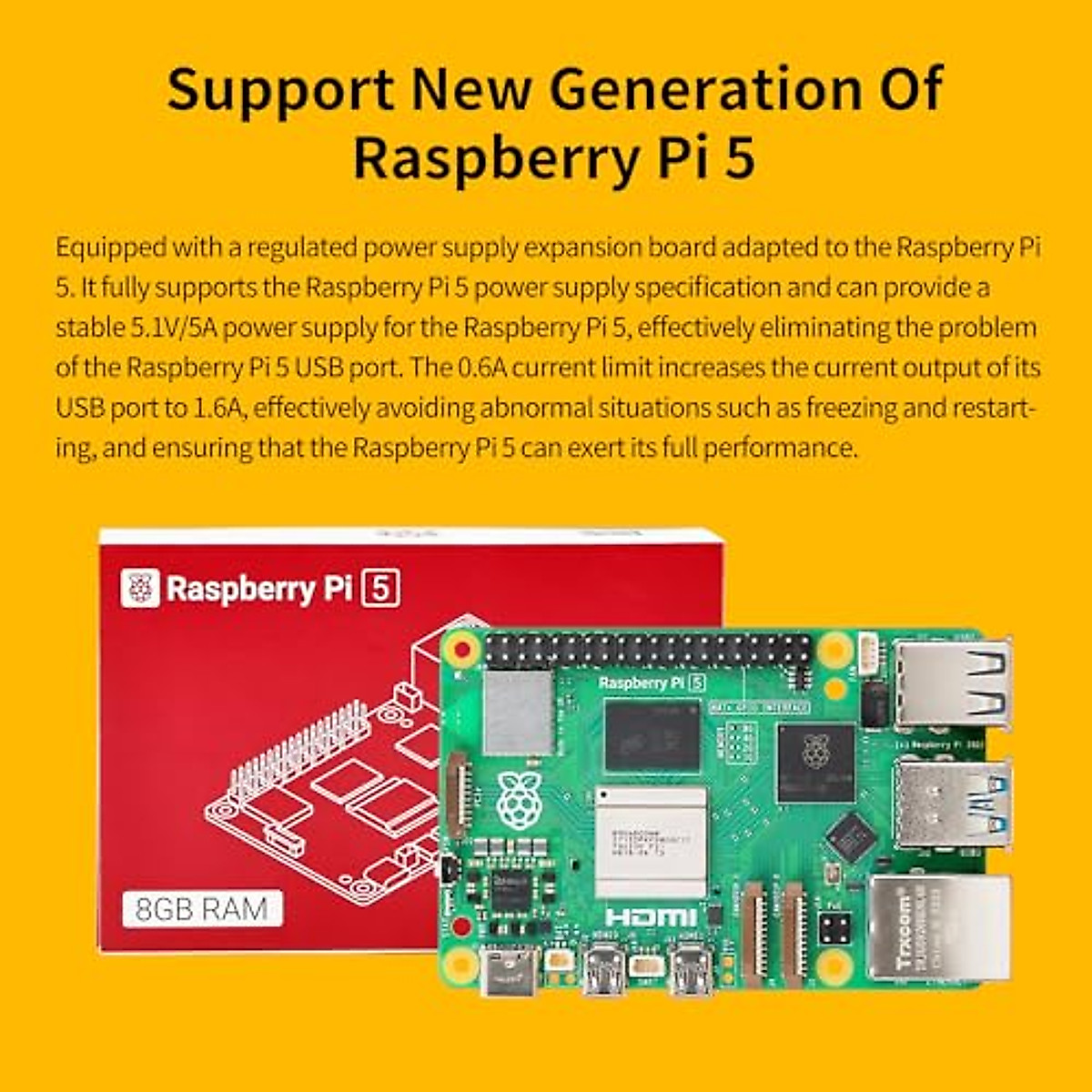 Yahboom Robot Arm Kit 6DOF for Raspberry Pi 5 AI Programmable Electronic DIY Robot Hand Building with Camera for Adults ROS Open Source (RPI-DOFBOT-Pi 5-8GB)