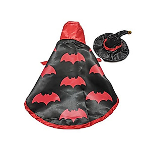 Halloween Pet Clothes,Cat Cloak Anime Ninja Costume，Pet Cloak Cosplay Party for Small Dogs Cats Clothing.(Bats)