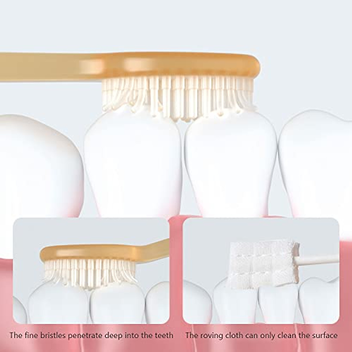 MOTEERLLU Baby Silicone Toothbrush,0-3 Years Infant Toddler Oral Care Toothbrush with Cup,360° Baby Toothbrush BPA Free Training Teeth Brushes and Baby Oral Cleaning (Set)