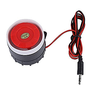 120dB DC 12V Mini Red Wired Loud Alarm Horn Safety Warning/Burglar Horn for Home Security Monitoring System Indoor and Outdoor Safety