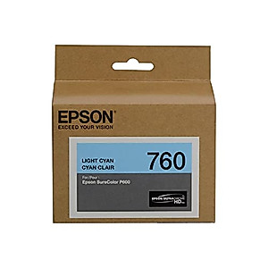 Epson T760 Ultrachrome HD Ink Set for SureColor P600 Printer - HD Black (Photo/Matte/Light/Light-Light), HD Cyan, HD Magenta (Vivid/Vivid Light), HD Yellow, HD Light Cyan, Museo Silver Rag Sampler