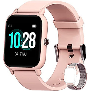 Blackview Smart Watch for Android Phones and iOS Phones, All-Day Activity Tracker with Heart Rate Sleep Monitor, 1.3" Full Touch Screen, 5ATM Waterproof Pedometer, Smartwatch for Men Women