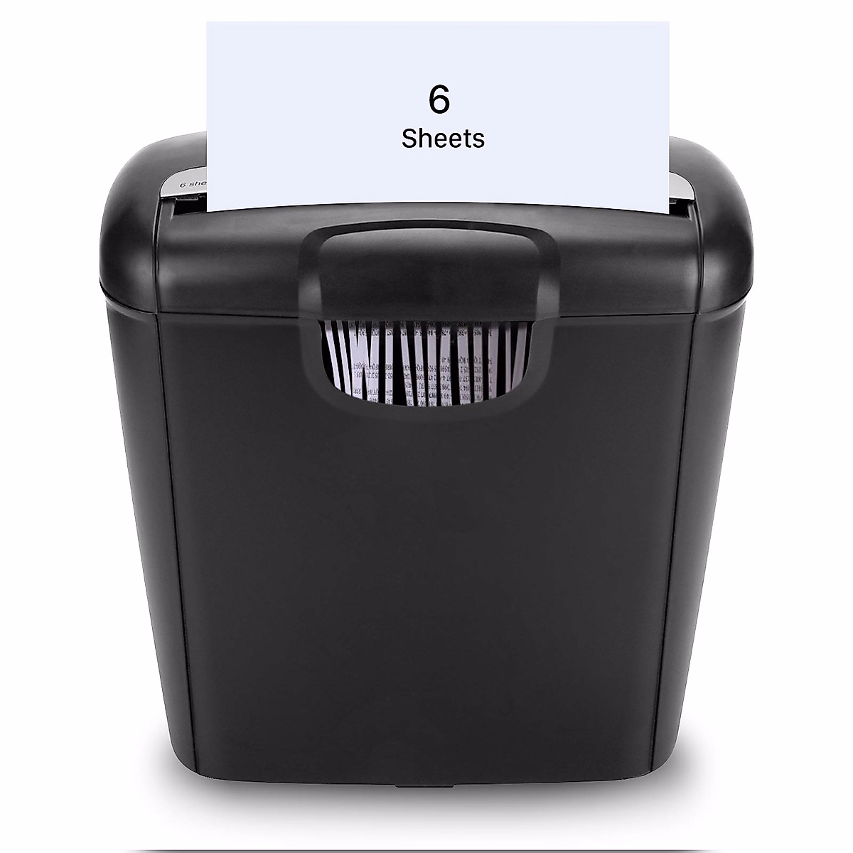 Paper , 110V 6-Sheet Strip Cut Straight Cut Home Paper Shredders Credit Card Office Machine for Office Home Use Electric , 12.8 x 11.4 x 5.5in, Black