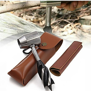Multifunctional Survival Settlers Tool Hand Auger Wrench Wood Drill Peg and Manual Hole Maker Multitool