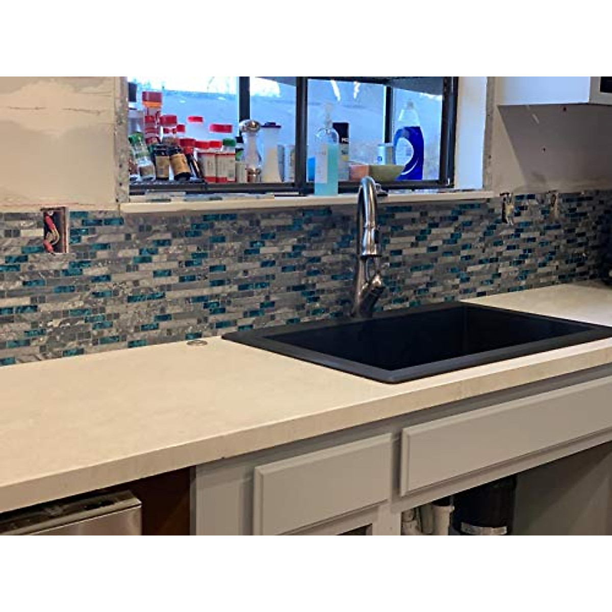 Art3d Decorative Tile for Kitchen Backsplash or Bathroom Backsplash (5 Pack)