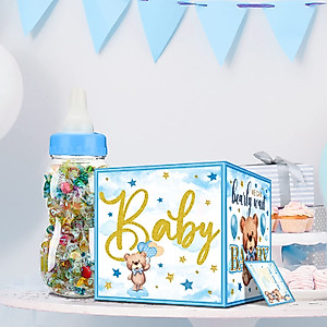 Glenmal 52 Pcs Baby Shower Games Gift Sets Large Baby Bottle for Shower Game Guess How Many Candies Baby Shower Decorations for Baby Shower favors Games Gender Reveal (Little Pumpkin)