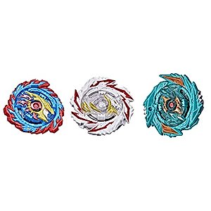 BEYBLADE Hasbro Burst Surge Speedstorm Tempest Cloud 3-Pack - Abyss Devolos D6, Demise Satomb, and Mirage Helios H6 Battling Game Top Toys