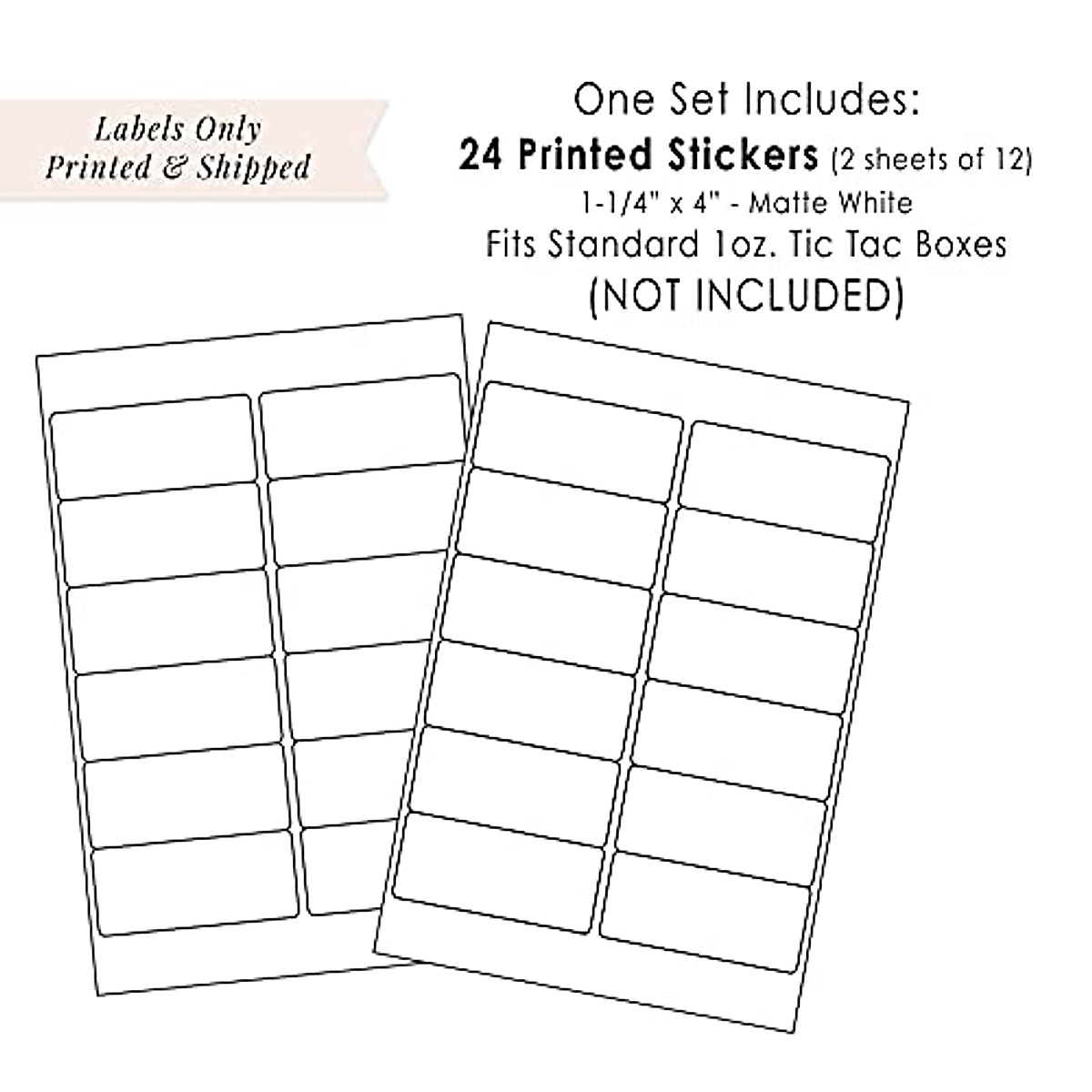 Wedding Favors Tic Tac LABELS Mint To Be, Bridal Shower Favor, Engagement Party Favor, Greenery Leaf - Set of 24 Labels