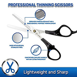 PET MAGASIN Pet Thinning Shears - Professional Thinning Scissors with Toothed Blade