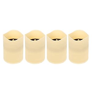 ibasenice Led Solar Tea Lights Flameless Tealight Candles Outdoor Lighting Night Light for Lantern Garden Camping and Home Decor 4pcs