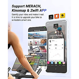 MERACH Exercise Bike, Bluetooth Stationary Bike for Home with Magnetic Resistance, Indoor Cycling Bike with 350lbs Weight Capacity, iPad Holder, TT