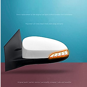 Auto-Tech 1 Pair Side Rearview Mirror Running Water Turn Signal Lamp Compatible For Toyota Verso 2016-2018 (Blue Light)