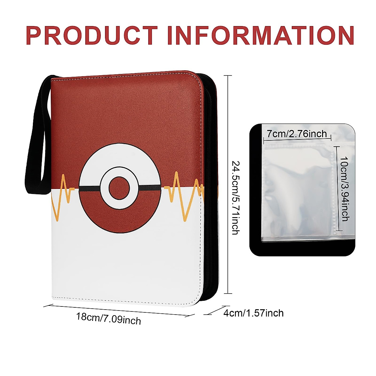 Collectible Trading Card Albums,Collectible Trading Card Protective Sleeves,Card Binder 4-Pocket,400 Pockets Card Case Holder for TCG, Sports Card.