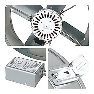 Cool Attic CX1500 Gable Mount Power Attic Ventilator with 2.6-Amp 60-Hz Motor and 14-Inch Blade