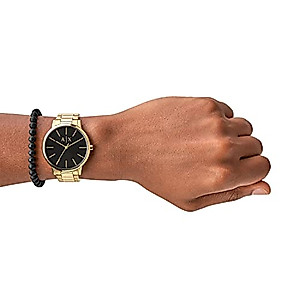 AX ARMANI EXCHANGE Men's Gold-Tone Stainless Steel Watch & Bracelet Gift Set (Model: AX7119)
