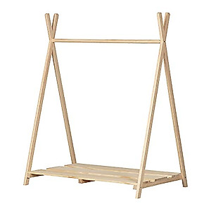 South Shore Sweedi Scandinavian Clothes Rack for Kids-Natural Pine