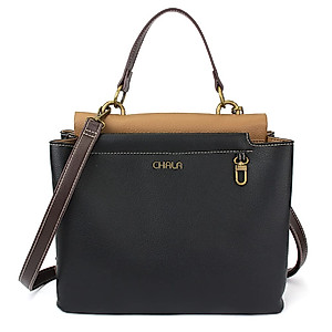 CHALA Charming Satchel - Red Poppy - Black