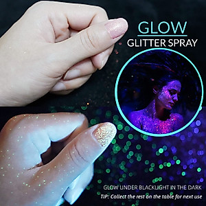 Pink Glow Sparkle Glitter Spray for Body Hair Skin Cloth Women, SayingArt Body Glitter Spray, 2 Hairspray Fine Cosmetic Shimmer Makeup Glitter for Rave Hair Body Face Clothes Nail Art Craft Design