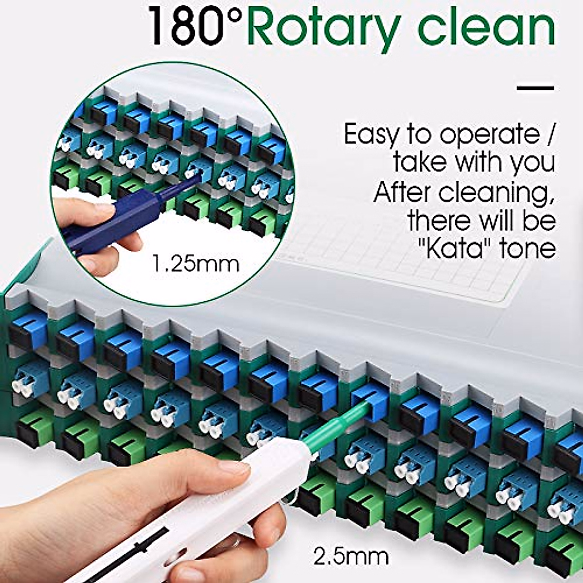 AIYIGO Cleaner Optical Fiber Cleaner Pen Cleans 1.25mm LC Connector Over 800 Times